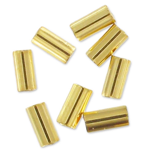 Bugles Miyuki mm. 3 BGL1-191 - 24kt Gold Plated x5g - Perles & Co