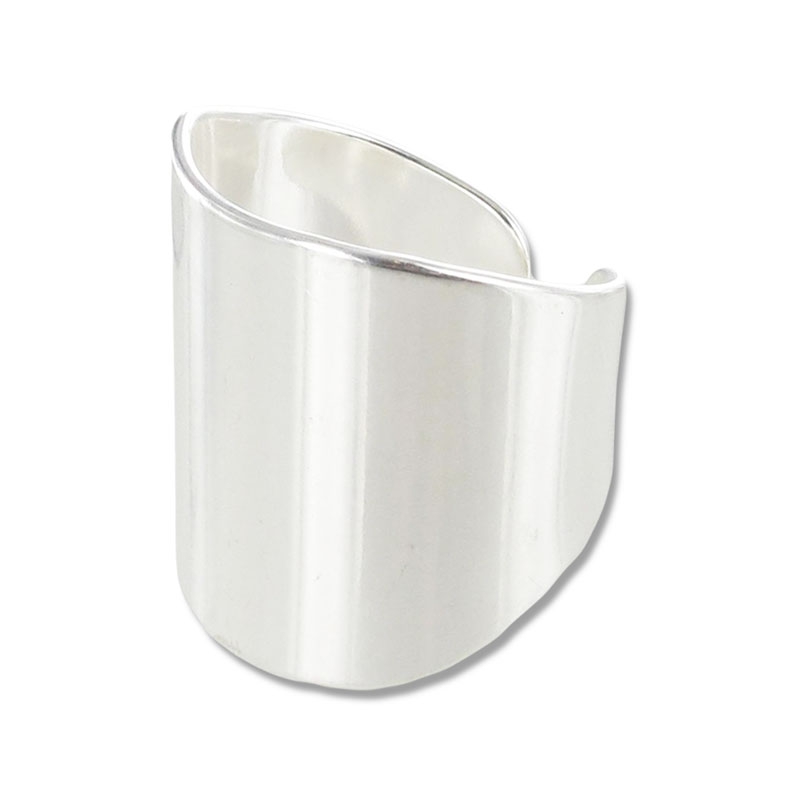 Anello grande 21 mm argentato x1 - Perles & Co