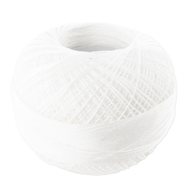Filo cotone Lizbeth taglia 20 Snow White n°601 x192m - Perles & Co