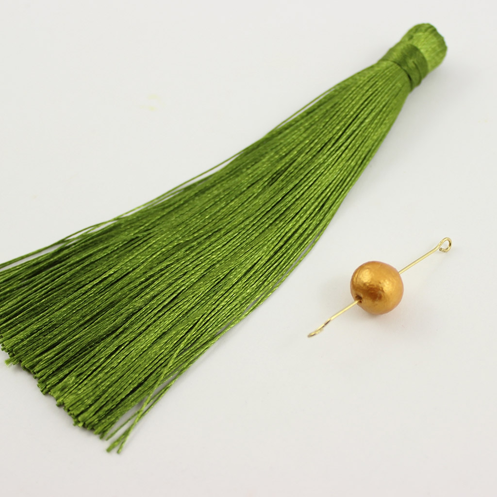 Nappina grande senza attacco 120 mm per decorazione o bijoux Verde ...