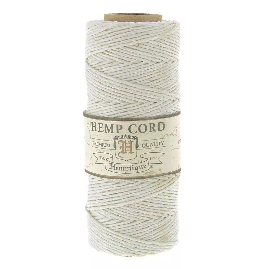 Bobina di 62 metri filo di canapa Hemp Cord 1.1 mm Bianco - Perles & Co