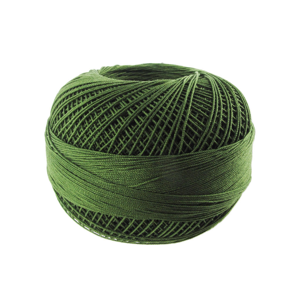 Filo cotone Lizbeth taglia 80 Dark Leaf Green n°676 x168m - Perles & Co