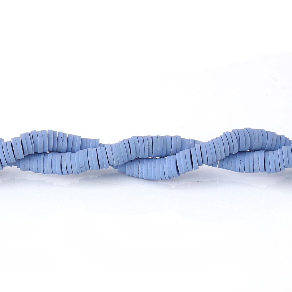 Perle rondelle in pasta polimerica Heishi 5x1 mm Blu x39 cm - Perles & Co