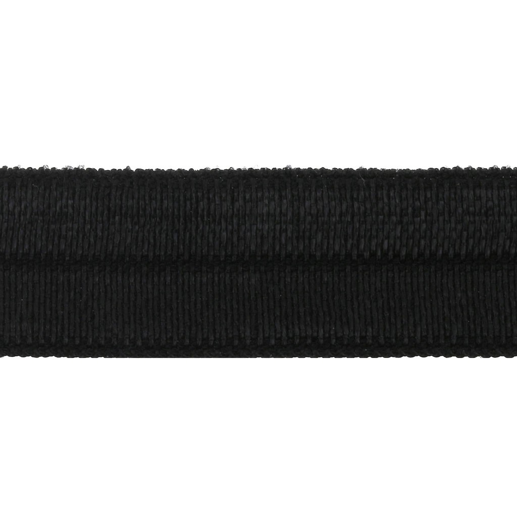 Nastro elastico satin effetto brillante 15 mm - Nero x 1m - Perles & Co