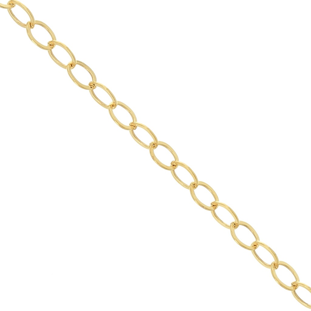 Catena maglia forzatina in gold filled 3,6 mm x 20cm - Perles & Co