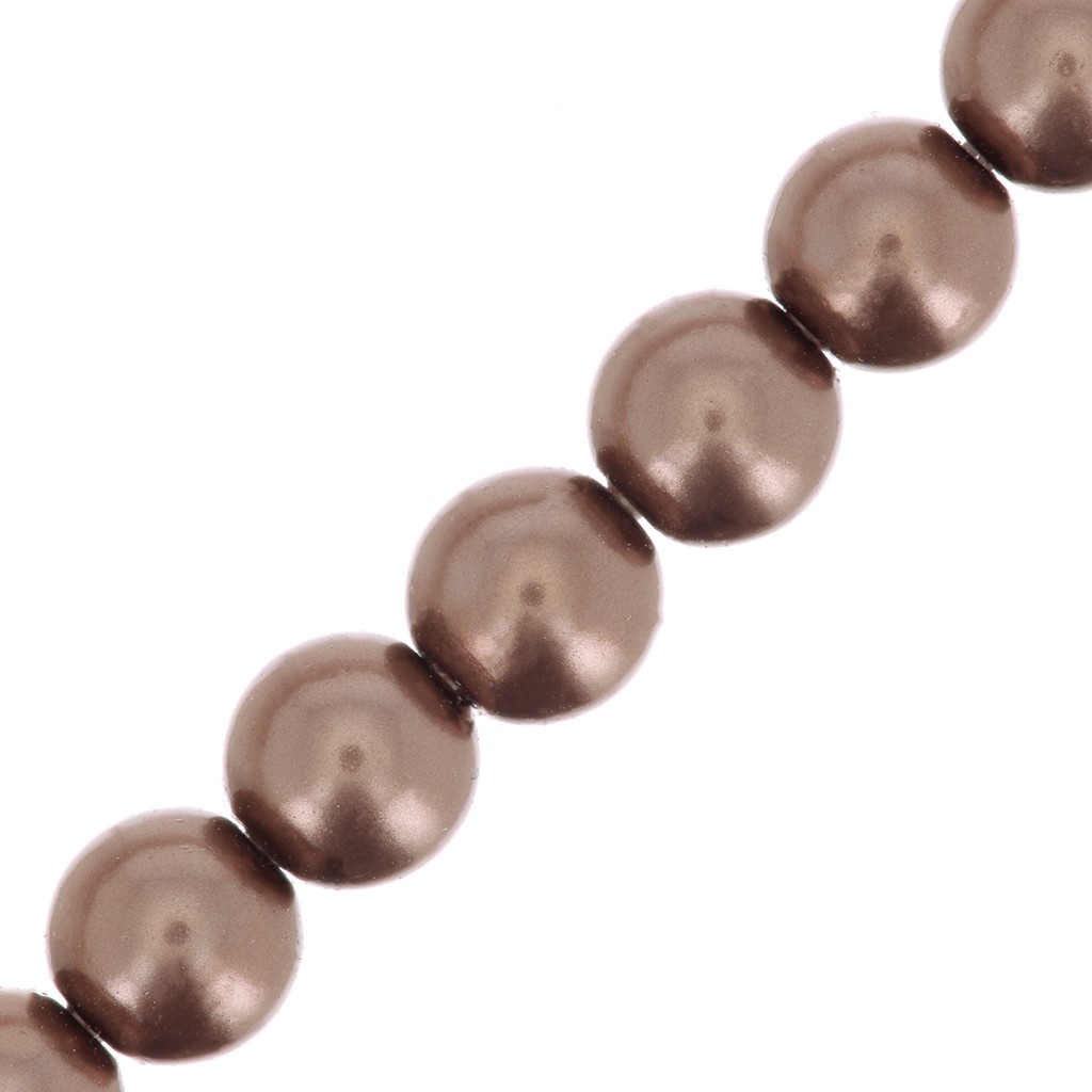 Perle Preciosa - Round Maxima - 4 mm - Pearl Effect Bronze x30 - Perles ...