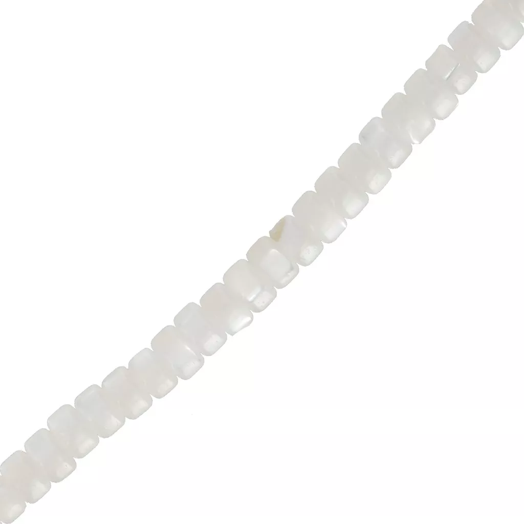 Perline rotonde Heishi Madreperla 3x2 mm - Naturale x40cm - Perles & Co