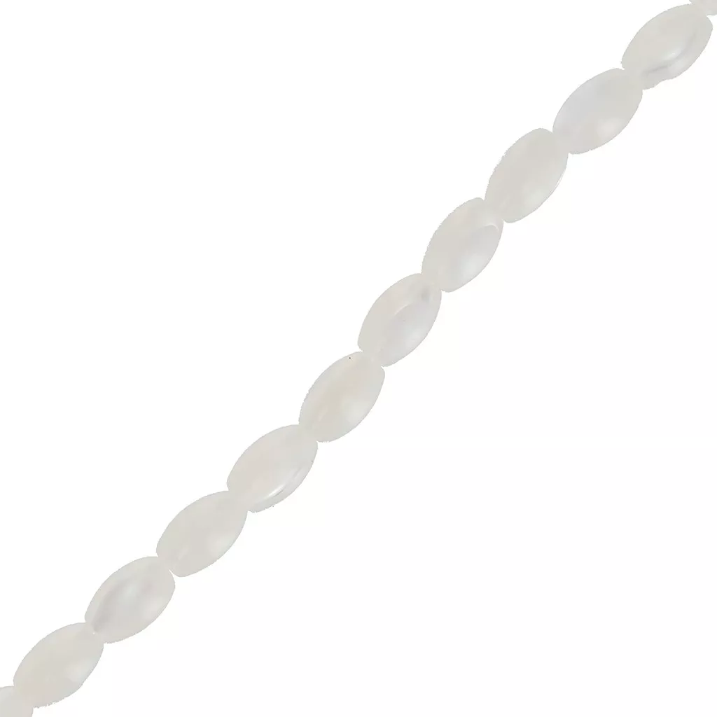 Perle madreperla oliva 5x3 mm - Naturale x39cm - Perles & Co