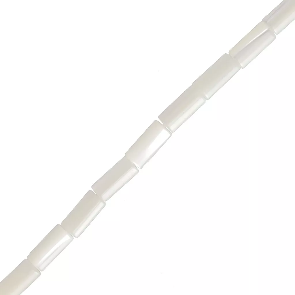 Perle madreperla tubo 8x4 mm - Naturale x40cm - Perles & Co