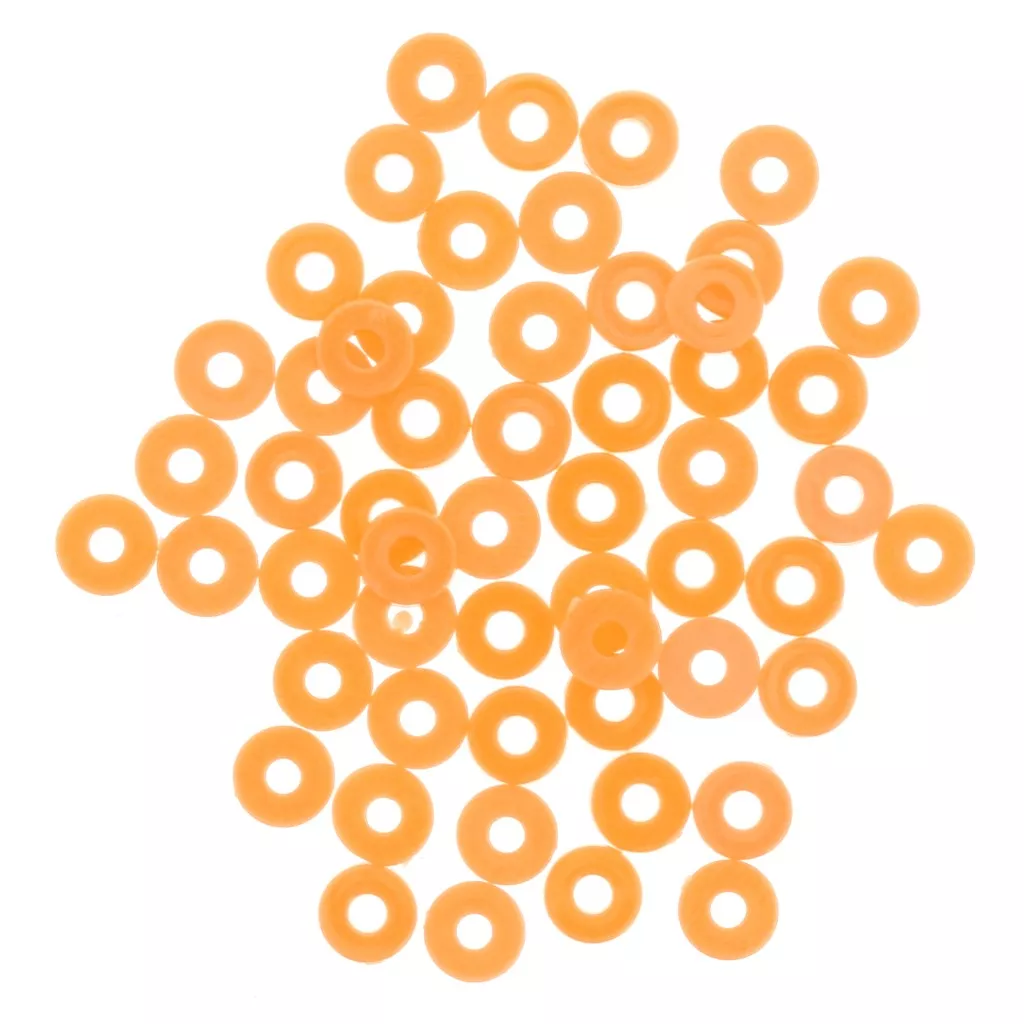 Perla di plastica Heishi 6x1 mm - Arancione fluorescente x 1,8 g ...