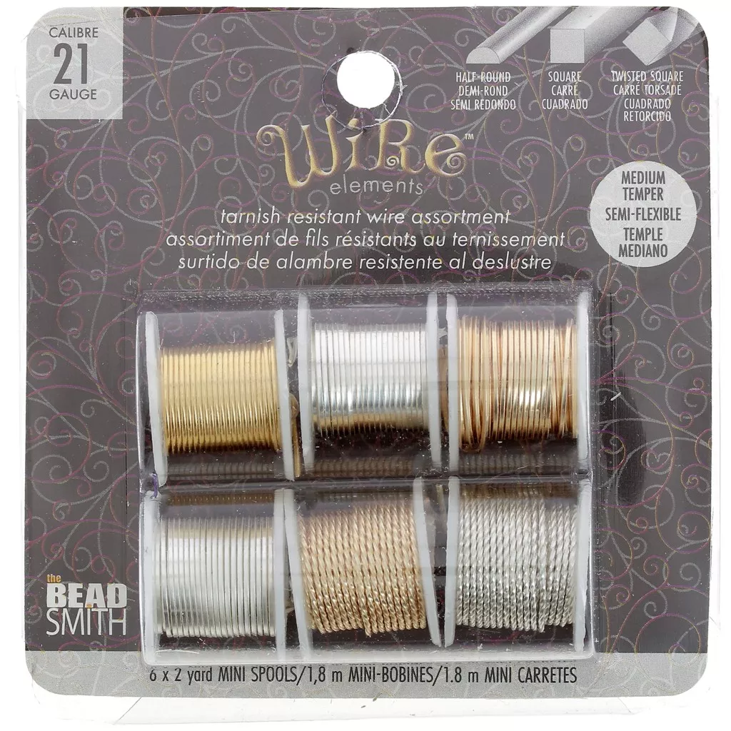 Assortimento di 6 fili di rame semi duri antitarlo - Oro e argento x1 ...