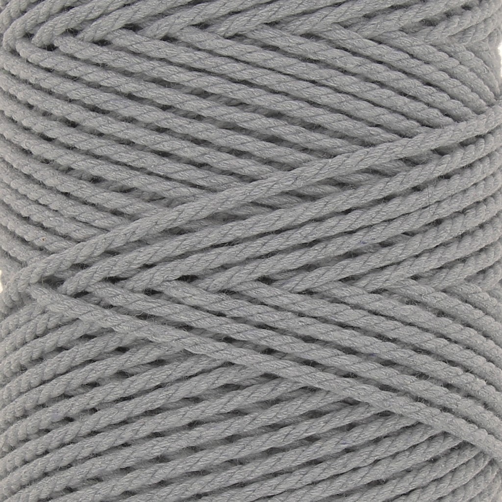 Rocchetto di filo di cotone per macramè 2 mm - Grigio chiaro x100m ...