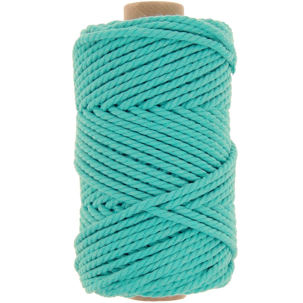 Rocchetto di filo di cotone per macramè 3mm - Emeraude x50m - Perles & Co