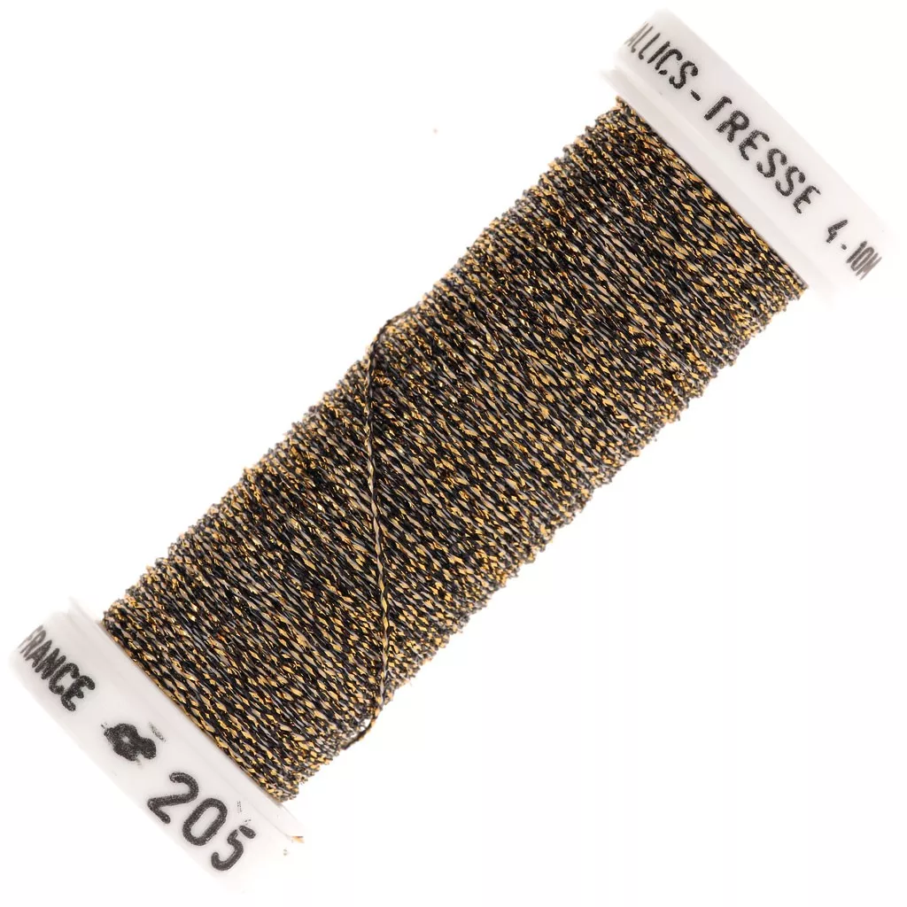 Filo da ricamo metallico intrecciato 4 Au ver à soie - Golden Brown ...