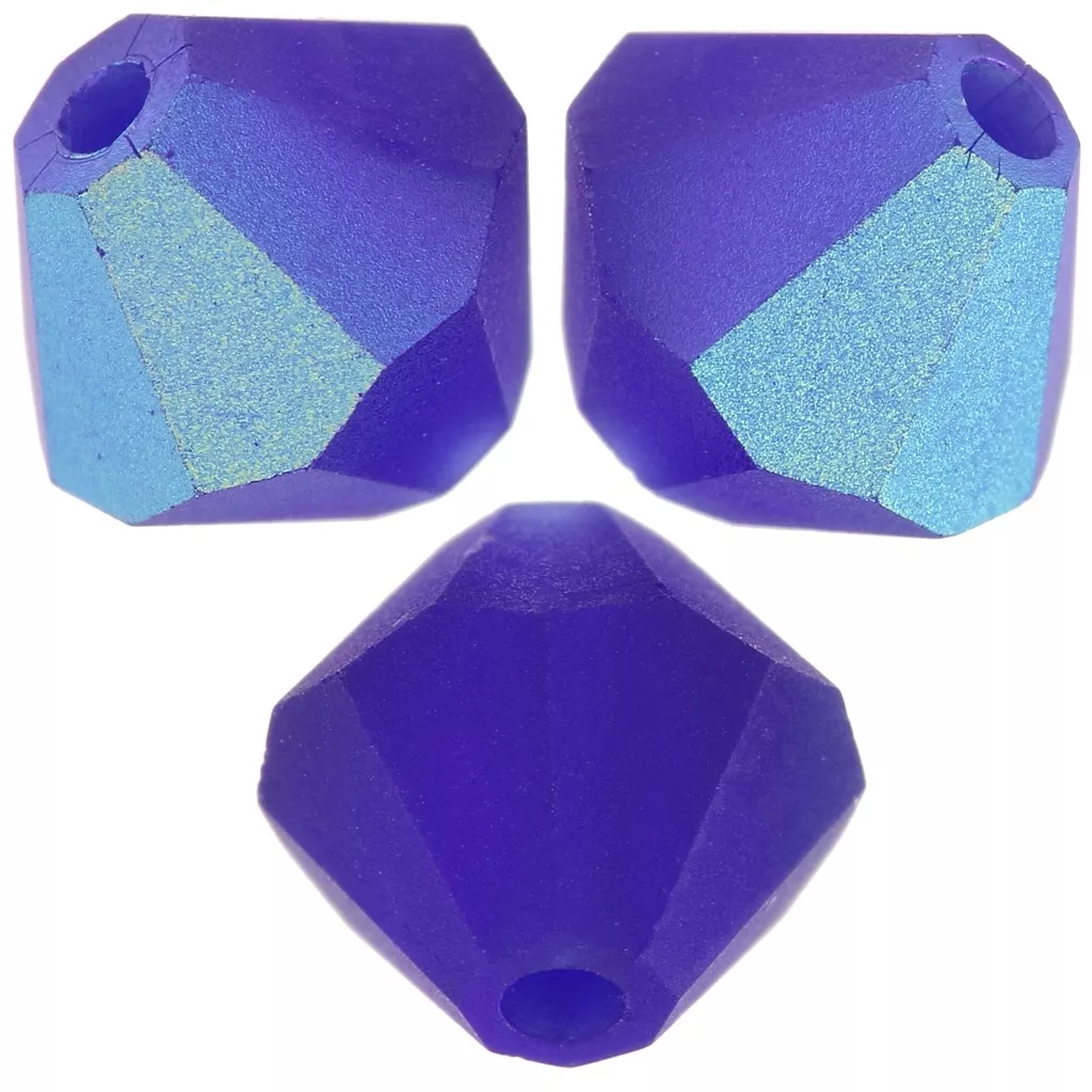 Biconi Preciosa 6 mm - MC Bead Rondell - Cobalt Blue AB Matt x12 ...
