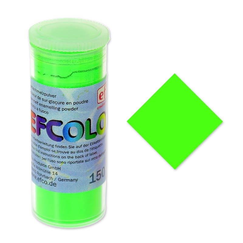 Polvere per smaltatura Efcolor Verde Fluo x10ml - Perles & Co