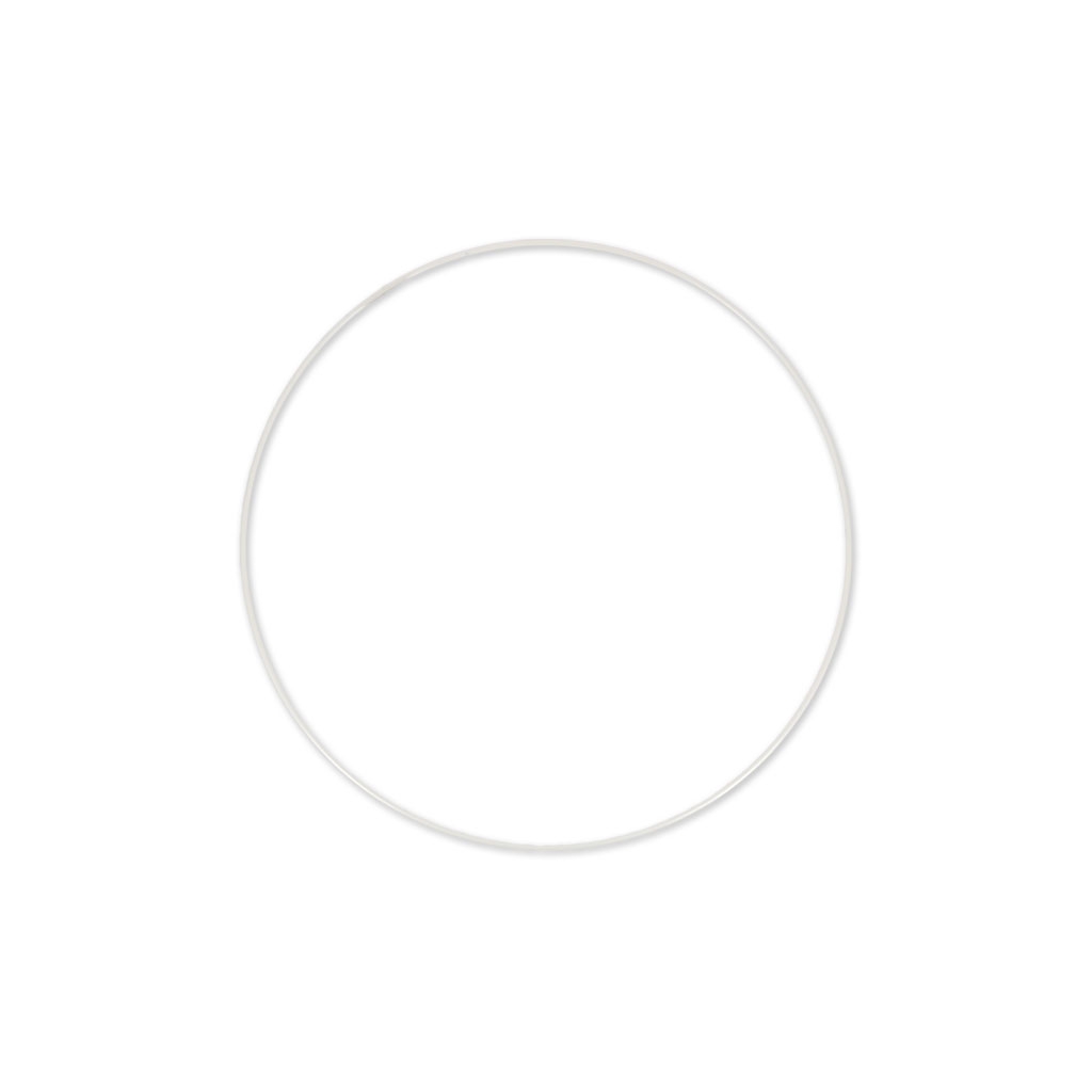 Cerchio metallo 20 cm Bianco x1 - Perles & Co