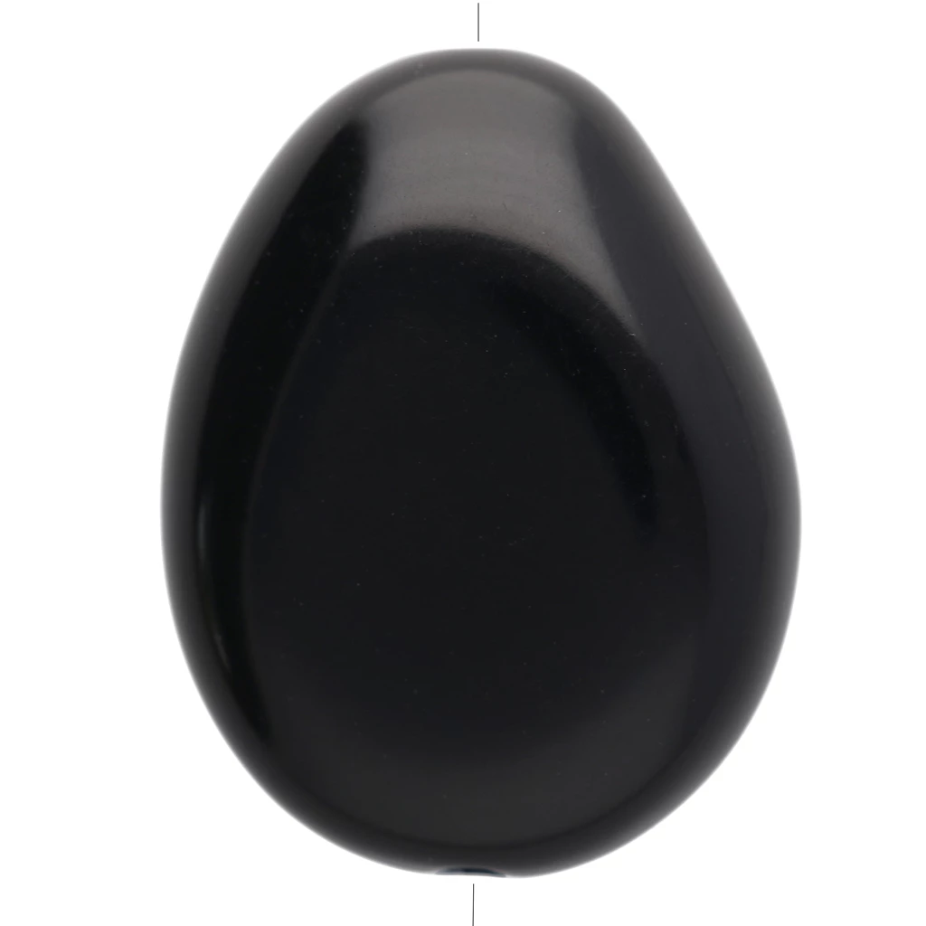 Perla di resina piatta irregolare opaca 22x17 mm - Nero x1 - Perles & Co