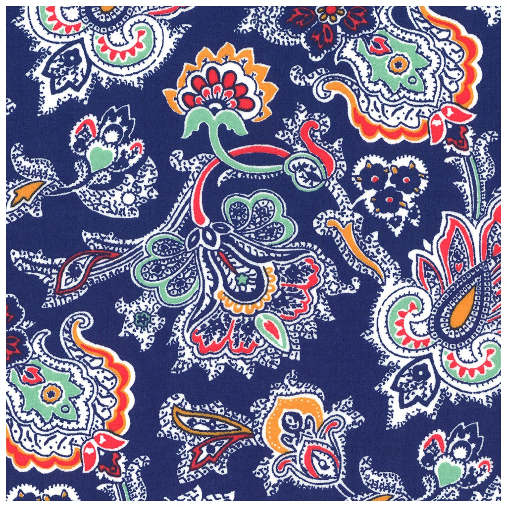 Tessuto Liberty - Louis Blu Marino x10cm - Perles & Co