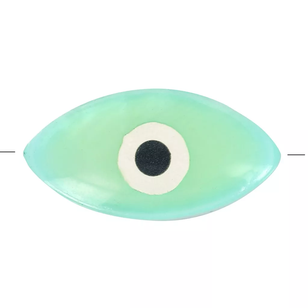 Perla a occhio- Evil eye - in Madreperla 15 mm Verde acqua x1 - Perles & Co