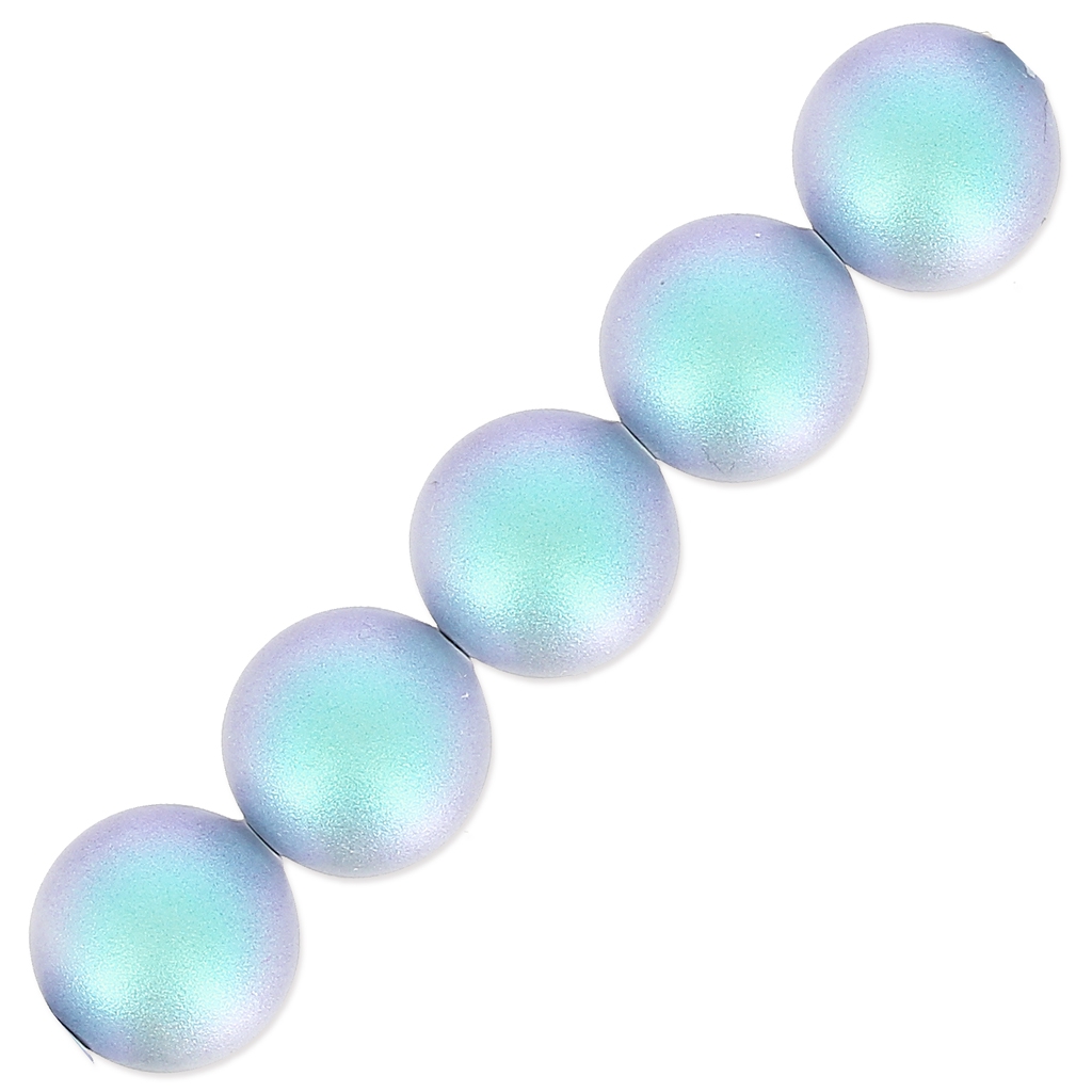 Perline PureCrystal 5810 mm. 3 Iridescent Light Blue Pearl x20 - Perles ...
