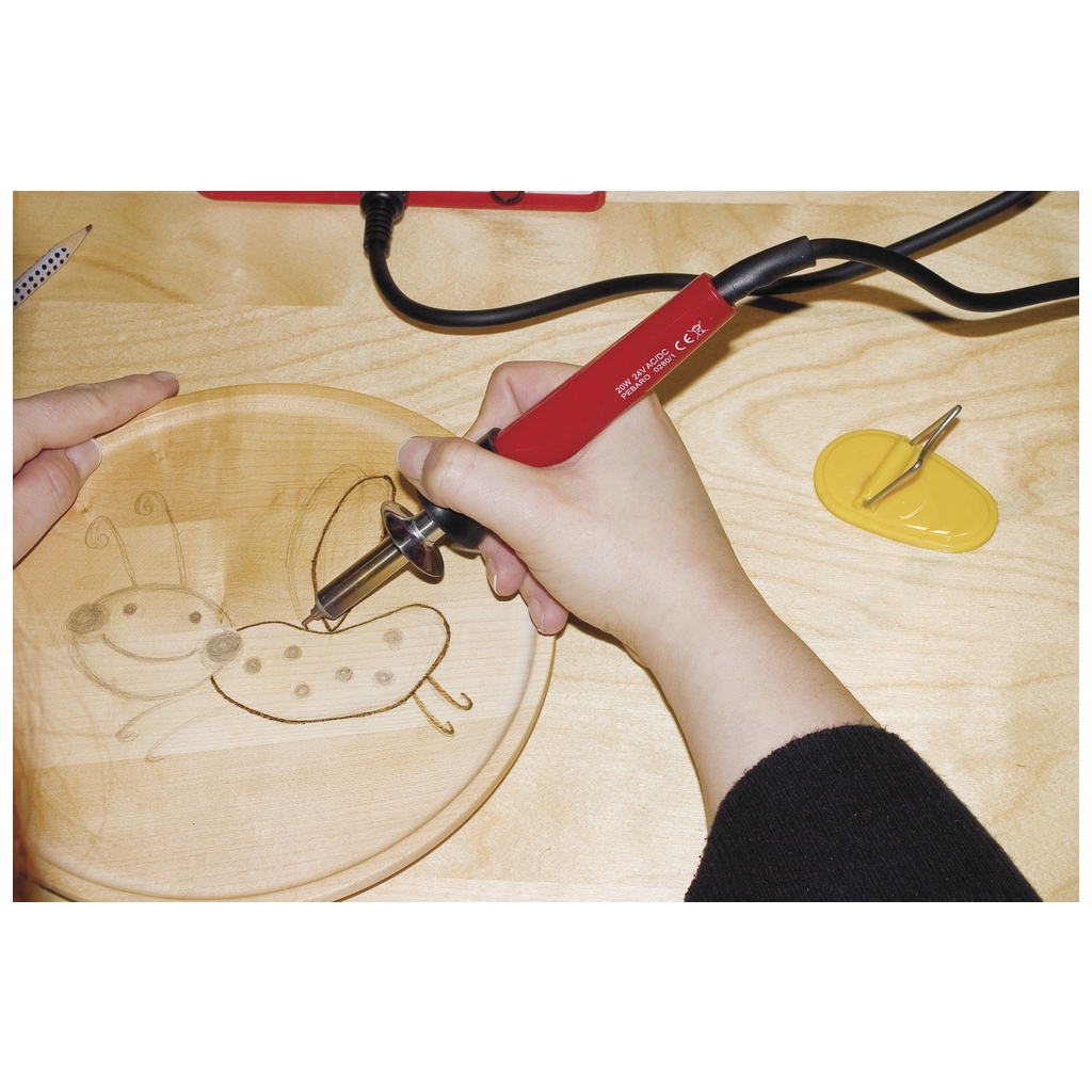 Pirografo per decorare legno, cuoio e sughero + 9 punte - Perles & Co