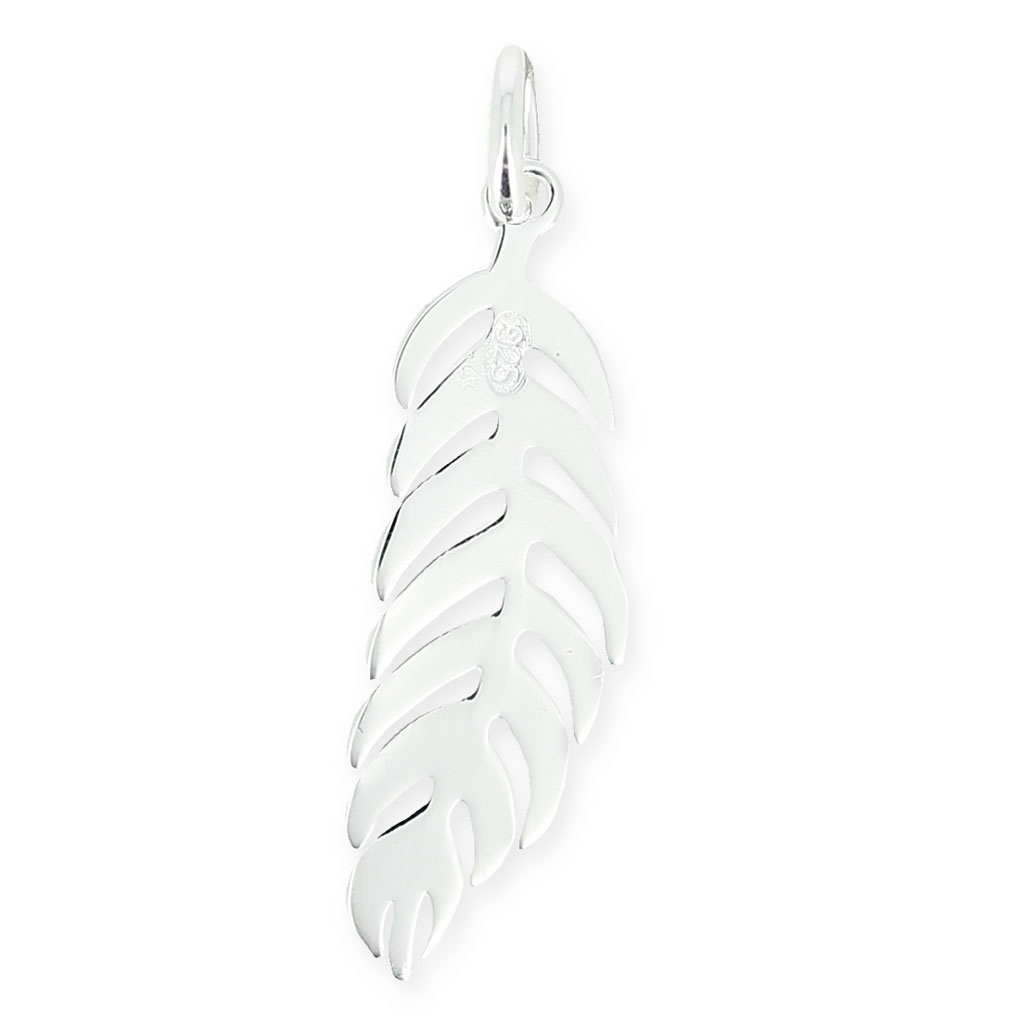 Ciondolo forma foglia 25 mm Argento 925 x1 - Perles & Co