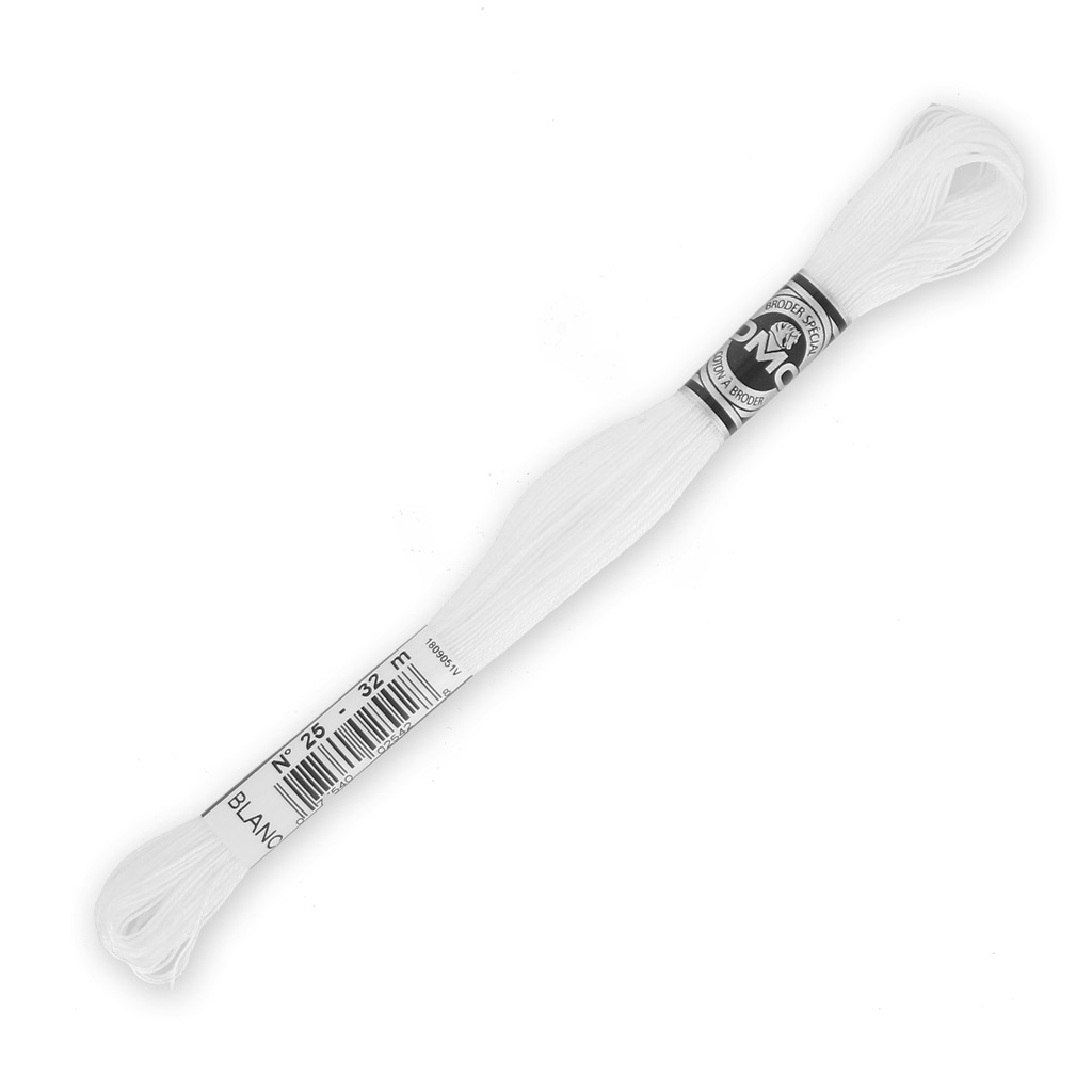 Filo da ricamo DMC Spécial 107 spessore25 Bianco x32m - Perles & Co